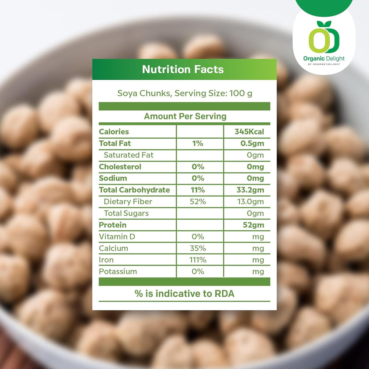 Organic Soya Chunks Big | High Protein & Fiber-Rich – OrganicDelight